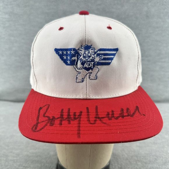 Accessories | Adt Autographed Bobby Unser White Red Snapback Hatcap Q3 ...